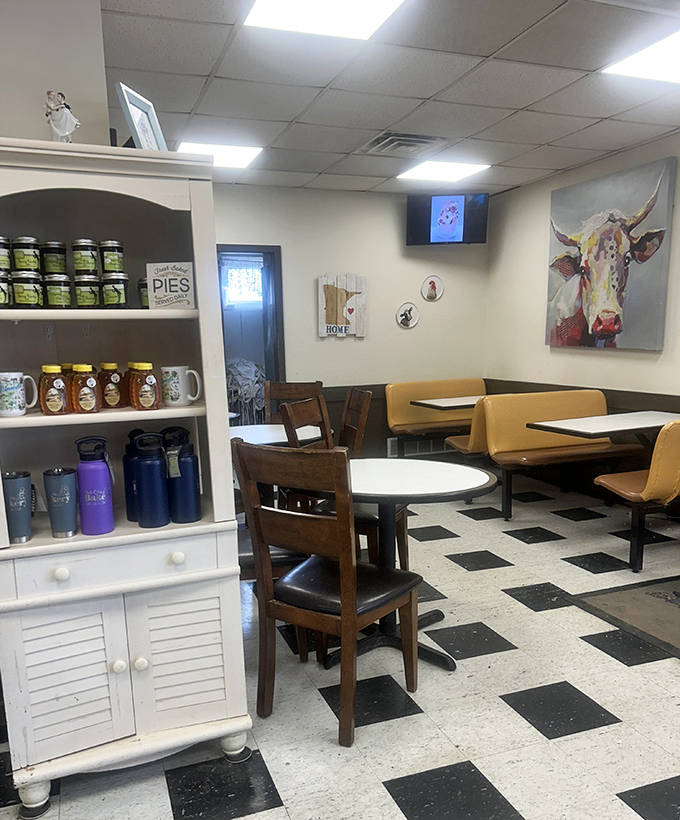 Inside, time slows down as mustard-yellow booths and checkerboard floors transport you to a simpler era when calories were just friendly little numbers.