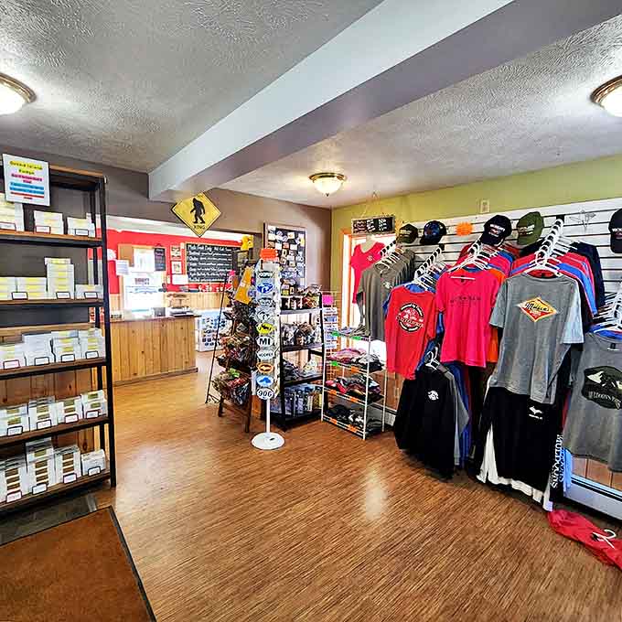 Inside, local merchandise and treats line the shelves like a Upper Peninsula general store meets modern gift shop.