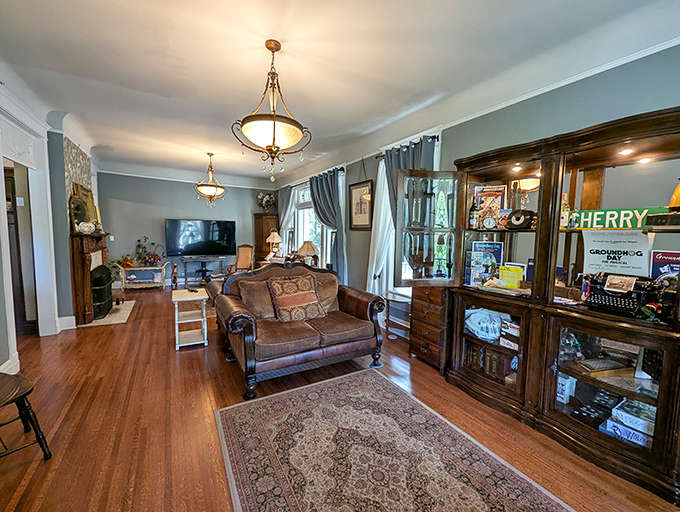 Step inside and you'll find yourself in a space that honors both history and comfort, proving that you don't have to sacrifice modern coziness for authentic period charm.