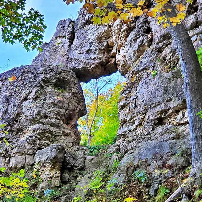This natural limestone arch looks like Mother Nature's attempt at sculpture &ndash; and she nailed it without a single art class.