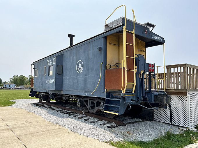 Climb aboard history at the Fostoria Rail Park! You can explore this iconic B&O caboose and enjoy a front-row seat.