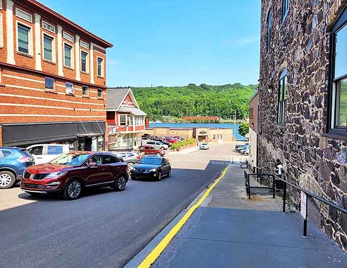 Downtown streets lined with character-filled buildings invite exploration, where every storefront tells a story of Houghton's rich past.
