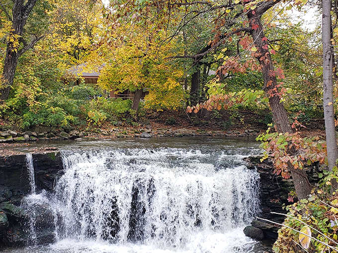 The cascading tiers of Minneopa Falls create nature's own amphitheater, each drop telling stories of ancient geological forces.