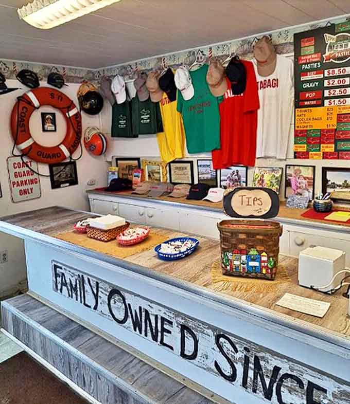 Inside Lehto's, history hangs from the walls and ceiling &ndash; caps, life preservers, and memorabilia tell stories of Upper Peninsula life through the decades.