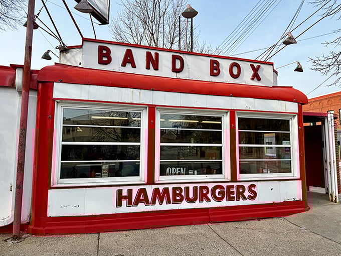 With "HAMBURGERS" proudly displayed, this historic Minneapolis diner has been satisfying hungry customers in its distinctive red and white building for decades.