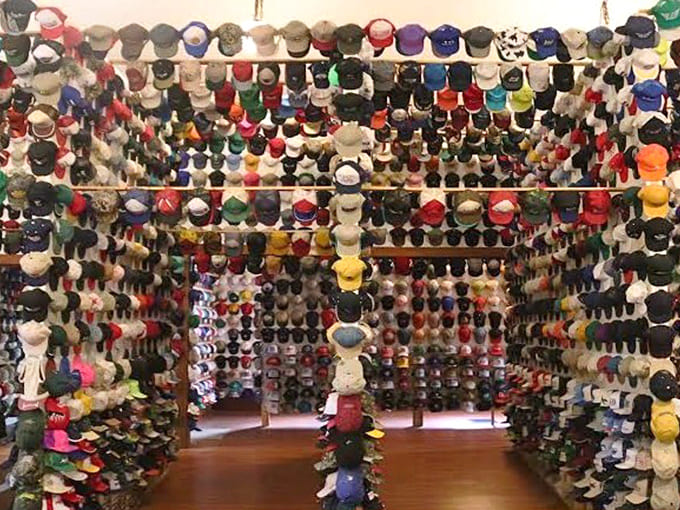 Thousands of hats tell stories of teams, places, and memories from across America.