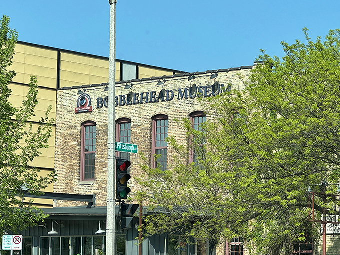 Perched on a busy Milwaukee corner, the Bobblehead Museum stands ready to make your head bob with delight at its peculiar collection.