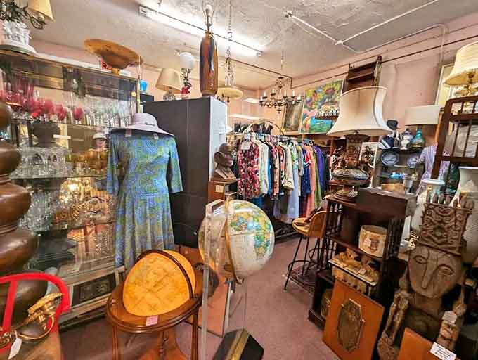 That vintage globe isn't just geography &ndash; it's a portal to adventures never taken and a conversation piece that outshines any modern decor store offering.