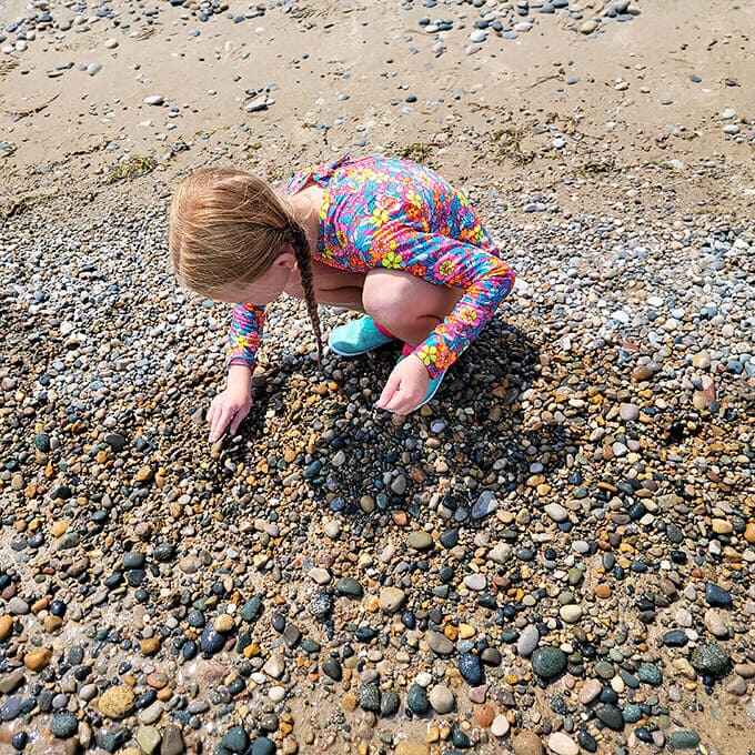 Nature's jewelry box spilled open &ndash; these colorful stones have been tumbled to perfection by decades of gentle Lake Huron waves.