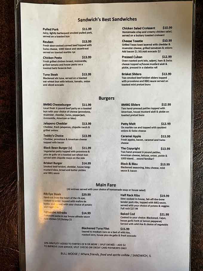 The menu showcases an impressive variety of comfort food classics, from creative mac and cheese to hearty sandwiches.