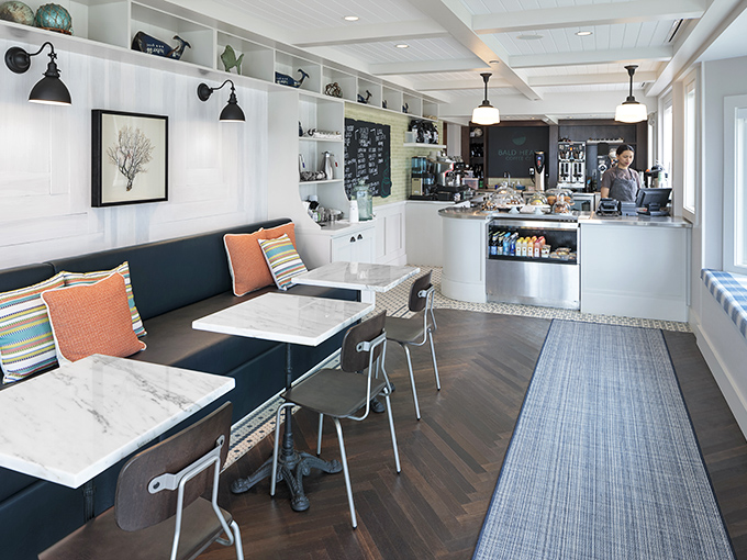 The resort's caf&eacute; serves up locally-roasted brews with a side of coastal charm and nautical nostalgia.