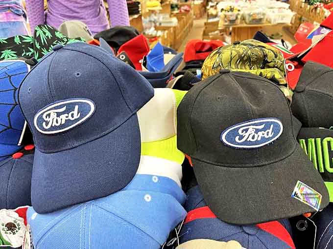 Ford enthusiasts, your people are here, and they've brought enough branded caps to outfit an entire dealership.