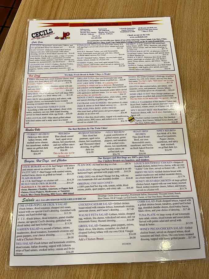 This menu is basically a choose-your-own-adventure book, except every choice leads to happiness and a full stomach.