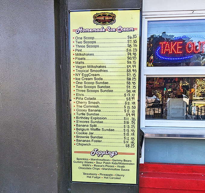 The menu board reads like a sugar-fueled fever dream &ndash; each item more outrageous than the last, daring you to indulge.