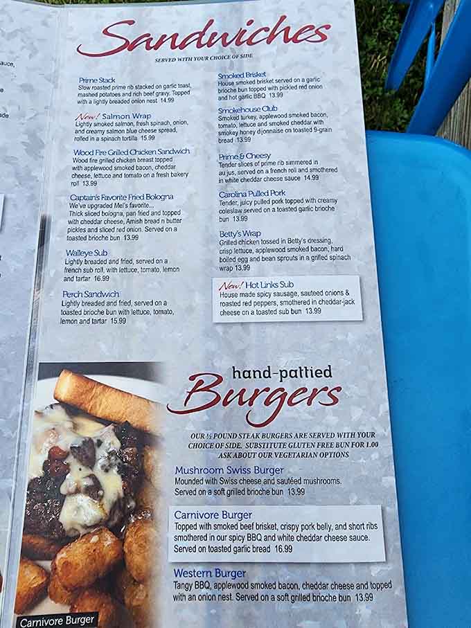 This menu reads like a greatest hits album of Midwest comfort food with enough variety to please everyone.