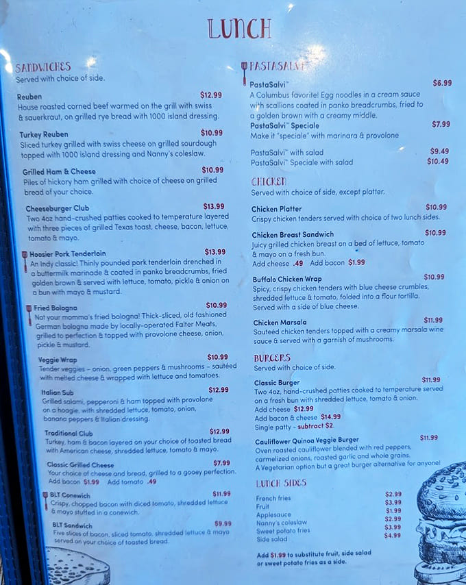 This menu reads like a love letter to Midwestern comfort food, with enough options to keep you coming back for months.