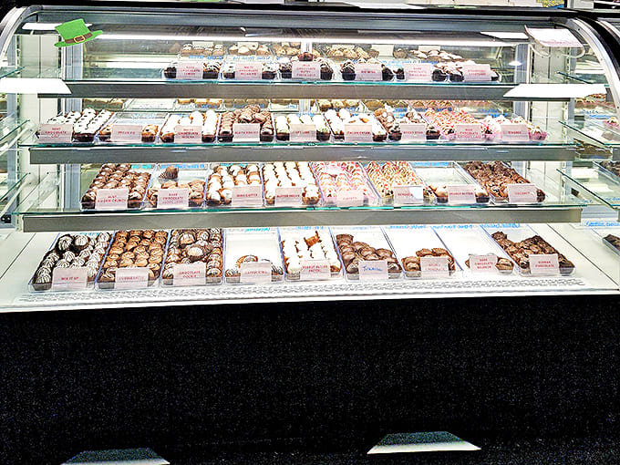 "Please Do Not Lean On The Glass" signs protect these treasures better than any museum, though licking the barrier remains equally frowned upon.