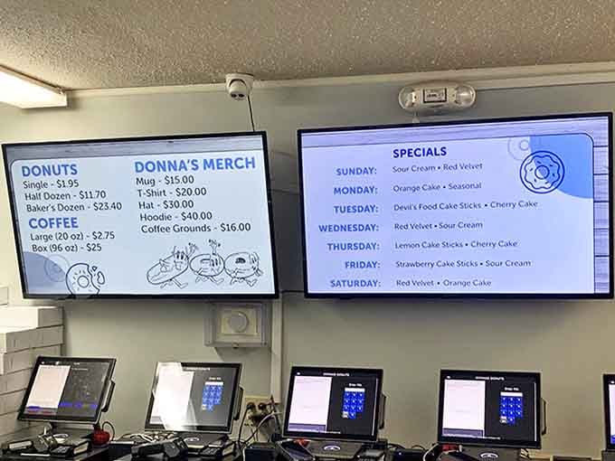 The daily specials board &ndash; a sacred text for regulars who plan their week around Red Velvet Wednesdays and Strawberry Fridays.