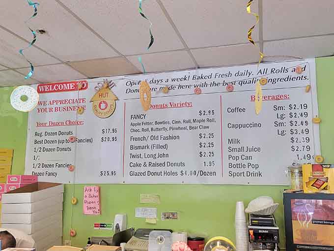 The menu board keeps it simple, letting the quality speak louder than any fancy marketing ever could.