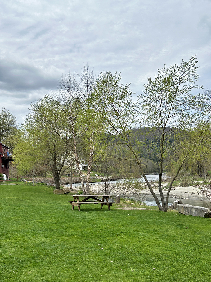 East End Park offers a tranquil riverside retreat where the Ottauquechee River provides nature's soundtrack to an afternoon of relaxation.