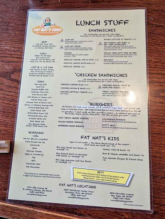 This menu reads like a greatest hits album of breakfast classics, each option more tempting than the last.