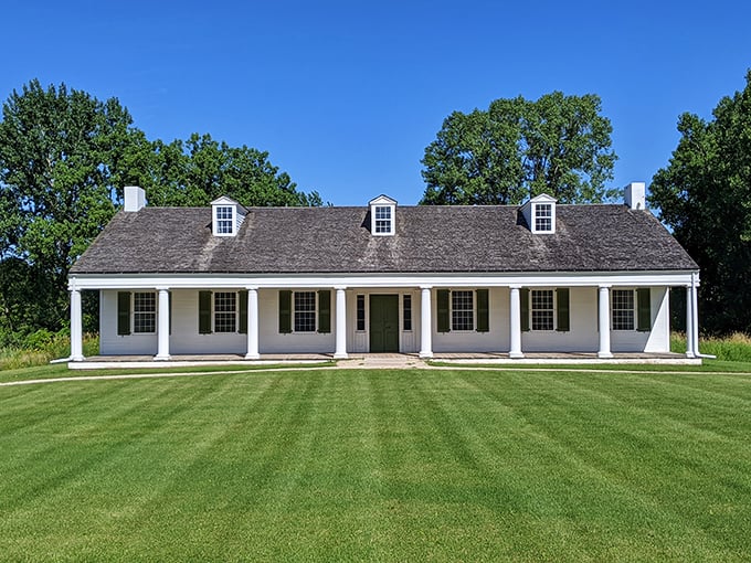 Fort Howard Hospital's elegant colonnade offers a surprising glimpse into frontier medical care &ndash; thankfully, no appointments necessary today!