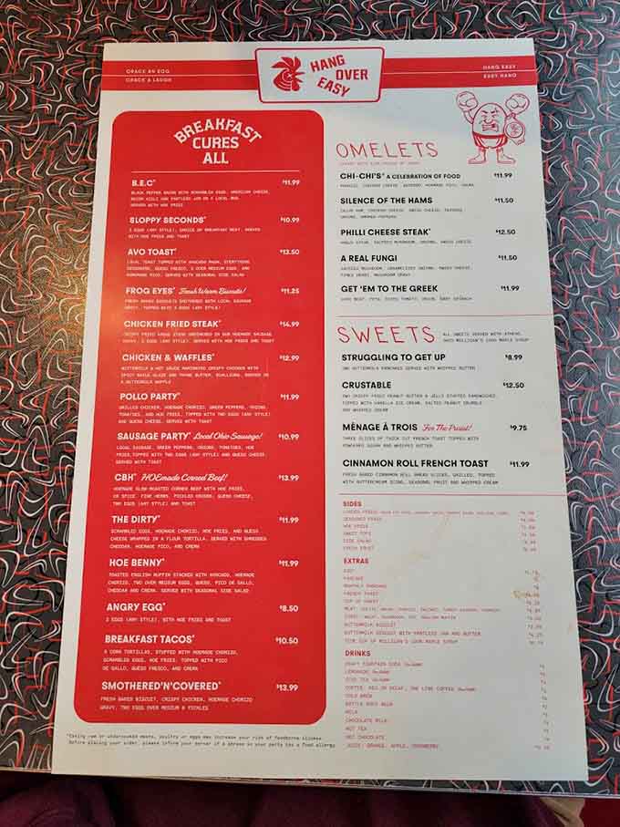 Menu names like "Angry Egg" and "The Dirty" prove breakfast doesn't have to be boring.