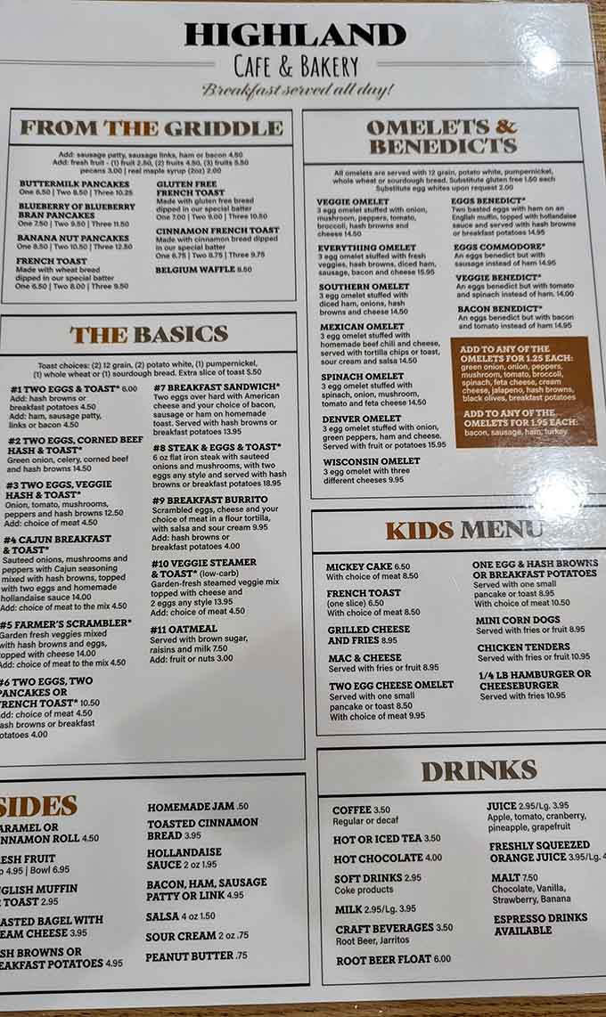 This menu offers everything from classic comfort to creative twists, all without requiring a decoder ring to understand.