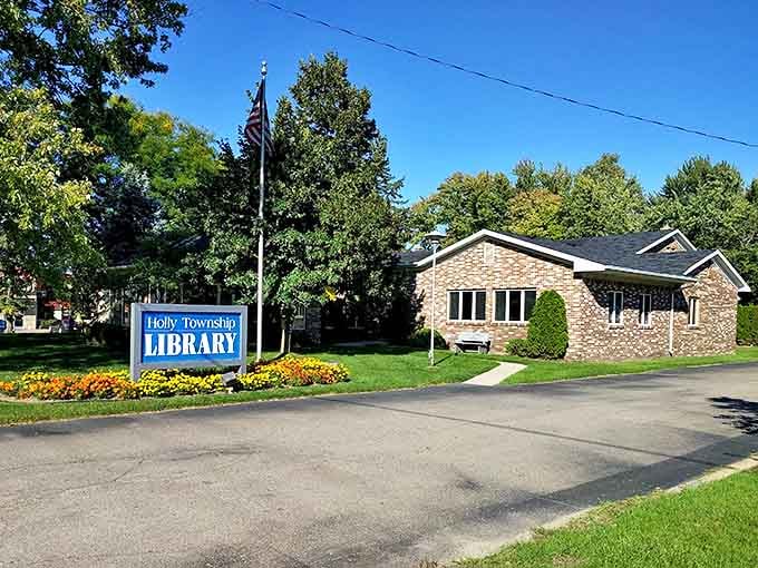 Holly Township Library combines stone craftsmanship with community spirit &ndash; a place where stories are shared and local history preserved.