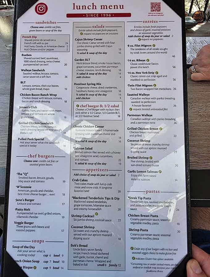 The menu at Jensen's reads like a greatest hits album of American cuisine with some delightful surprises.