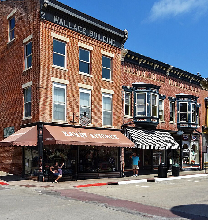 The Wallace Building houses Kandy Kitchen, where copper kettle fudge has been tempting sweet tooths since long before kale smoothies were a thing.