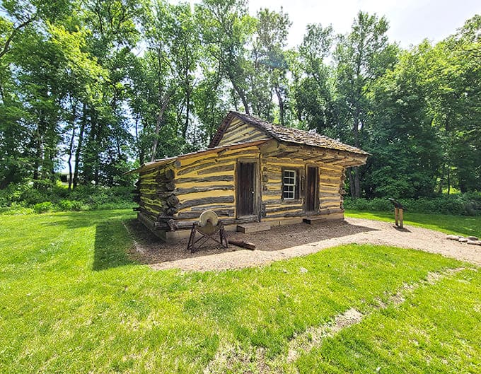 This historic log cabin stands as a reminder that pioneers had serious carpentry skills and apparently didn't mind living without central heating or Wi-Fi.