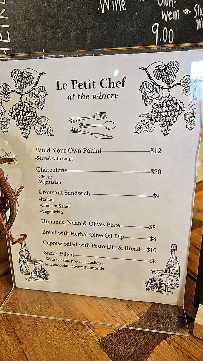 Le Petit Chef's menu tempts with build-your-own paninis and charcuterie boards &ndash; perfect companions to the vineyard's handcrafted wines.