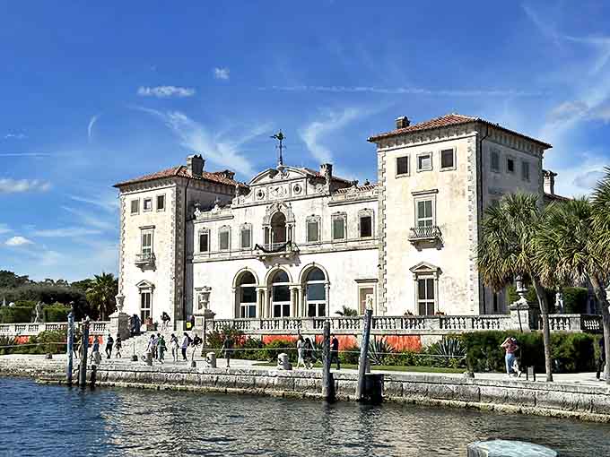 Approaching Vizcaya's grand waterfront mansion feels like stumbling onto a movie set where "The Great Gatsby" meets "Under the Tuscan Sun."