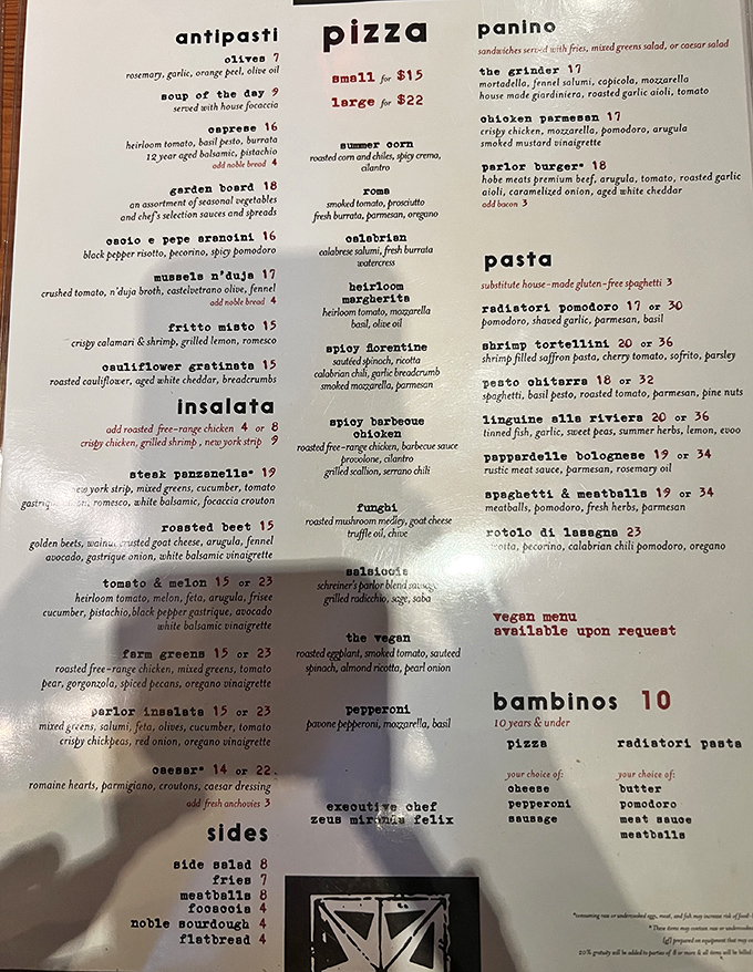 The menu reads like a love letter to Italian cuisine &ndash; straightforward yet sophisticated, with each dish promising its own delicious story.