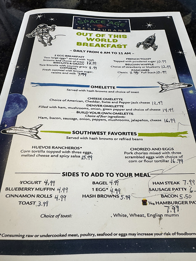 "Out of This World Breakfast" isn't just clever marketing &ndash; it's a cosmic promise delivered with interstellar reliability from 6 AM to 11 AM daily.