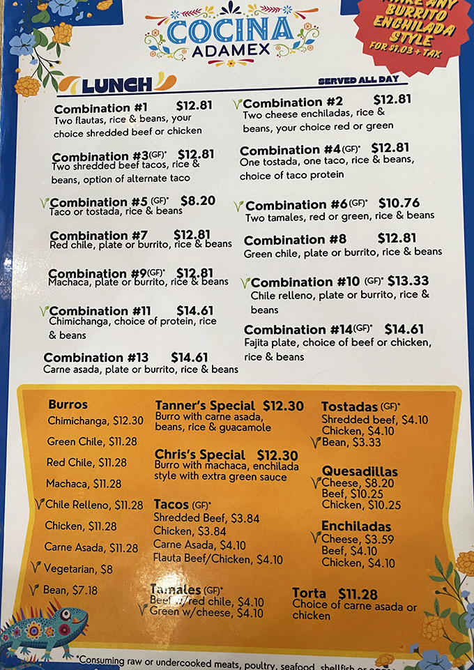 No fancy fonts or pretentious descriptions needed here – just honest combinations of Mexican classics that speak the universal language of deliciousness.