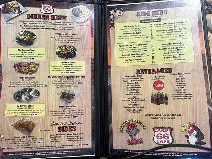 The playfully named menu items might raise eyebrows, but they deliver serious flavor that keeps road warriors coming back.