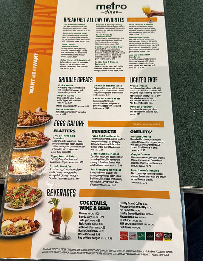 The menu reads like breakfast poetry &ndash; each section promising a different path to morning bliss.