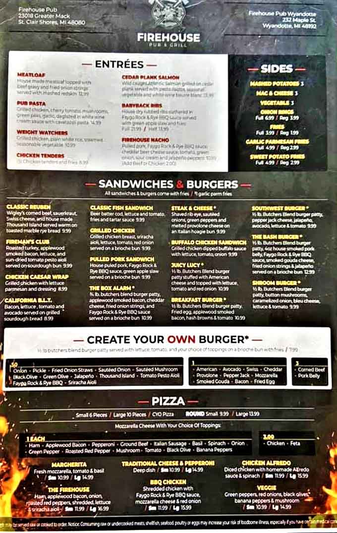 3. menu firehouse
