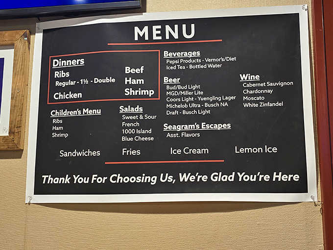 The straightforward menu board speaks volumes: when you do a few things perfectly, you don't need endless options.