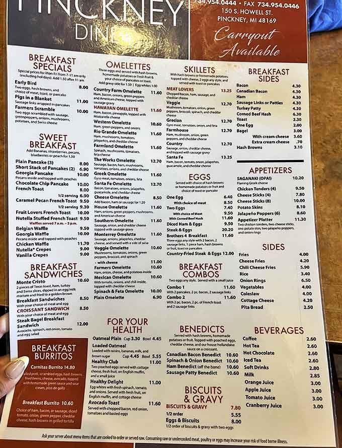 The breakfast bible of Livingston County &ndash; just try to choose between all those omelet options without developing decision paralysis.
