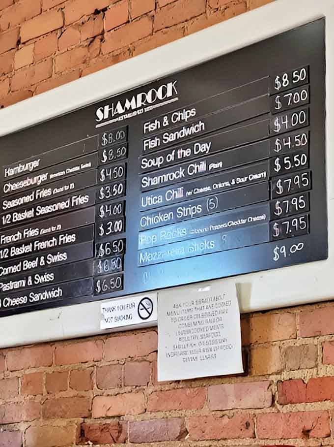 No fancy digital displays here&mdash;just honest food at honest prices scrawled on a classic menu board. Decision paralysis has never been so delicious.