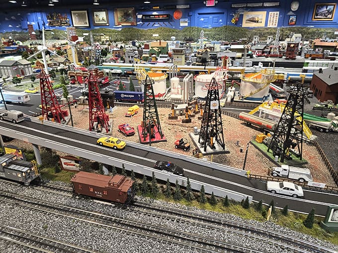Industrial might in miniature form &ndash; these towering structures remind us how railroads built America, just at 1/48th the size.