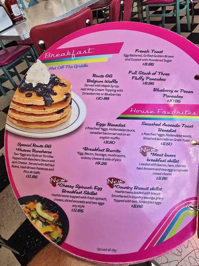 This menu is basically a choose-your-own-adventure book, except every choice leads to happiness and satisfaction.