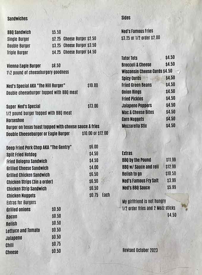 A menu that doesn't overthink things, just delivers the goods with options ranging from sensible to "I'm feeling heroic today."