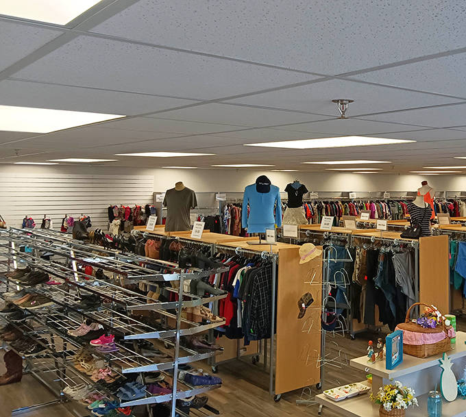 Inside reveals a treasure hunter's paradise &ndash; meticulously organized racks and displays that defy the chaotic stereotype of thrift stores.