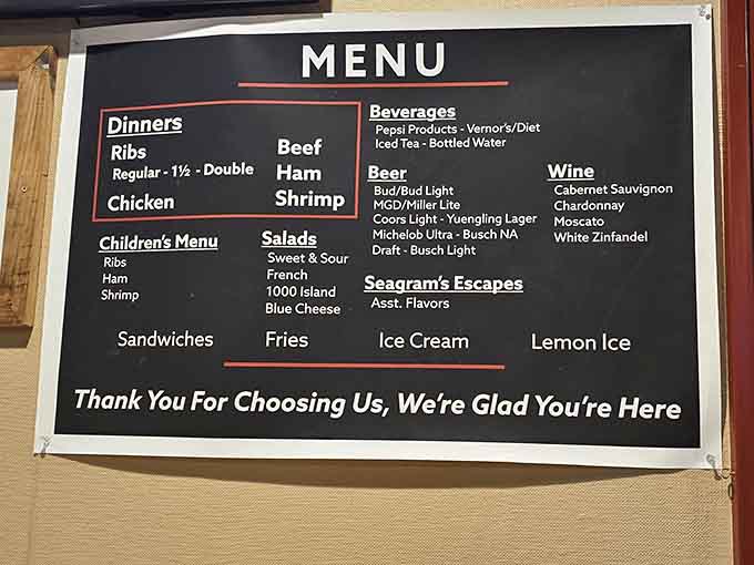 Sometimes the best menus are the simplest ones, focusing on doing a few things exceptionally well.