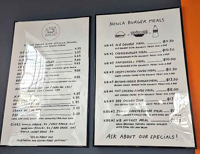 Menu: Simplicity reigns supreme on Nonla's menu board – proof that you don't need a novel-length menu when every item is a bestseller.