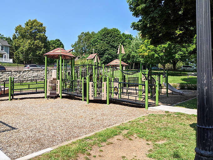 Pioneer Park offers more than just playground fun &ndash; it's where kids burn energy while parents soak up million-dollar river valley views.